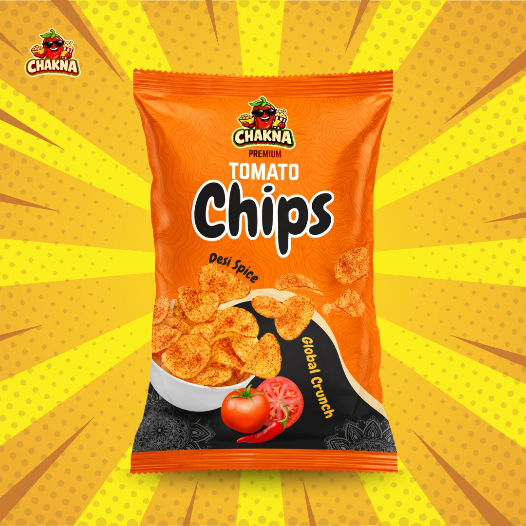 Chakna Premium Tomato Chips – Desi Spicy Crunchy Potato Chips – Bless Impex